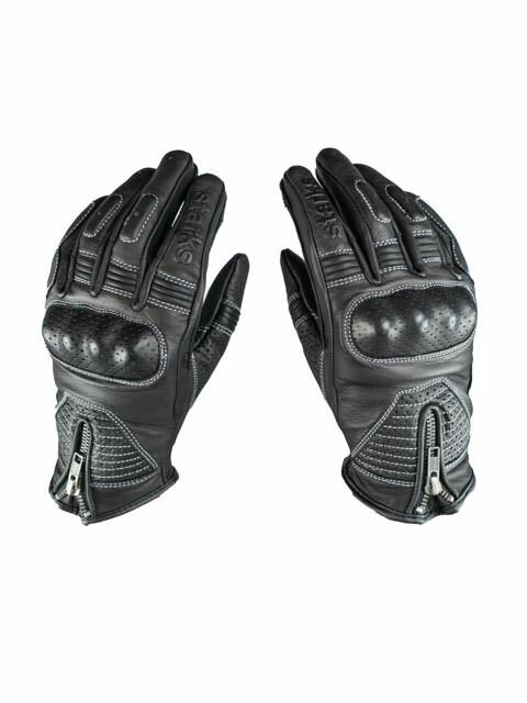 Мотоперчатки кожаные Starks Capella / Кожа / Черный (S / Черный)