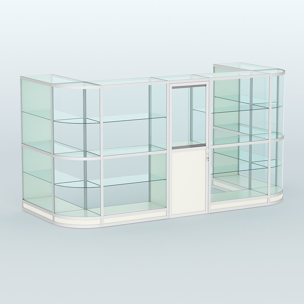 Павильон из профиля пристенный №11г (5,50 кв. м), Белый