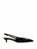 Туфли Elisabetta Franchi Suede slingback pumps, размер 36, black/black