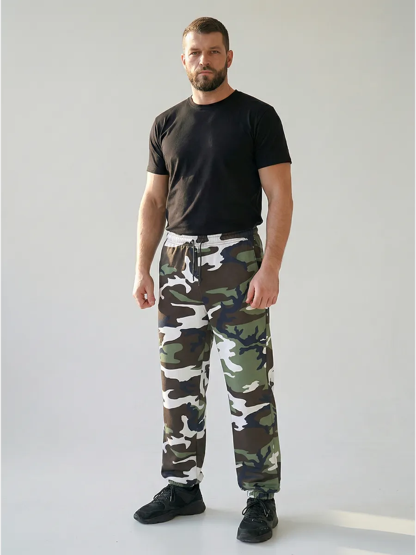 Брюки спортивные джоггеры камуфляжные