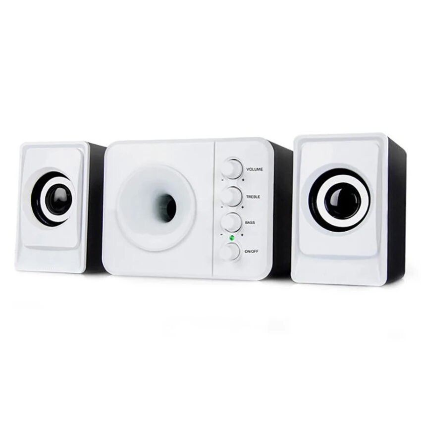 Колонки 2.1 USB Black white