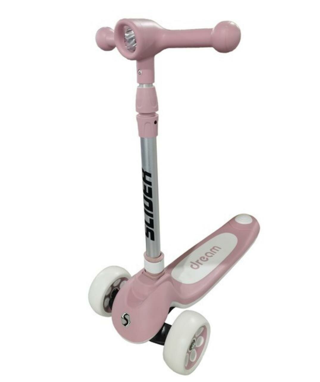 Самокат Slider, трехколесный, складной руль, светящаяся платформа, колеса PU