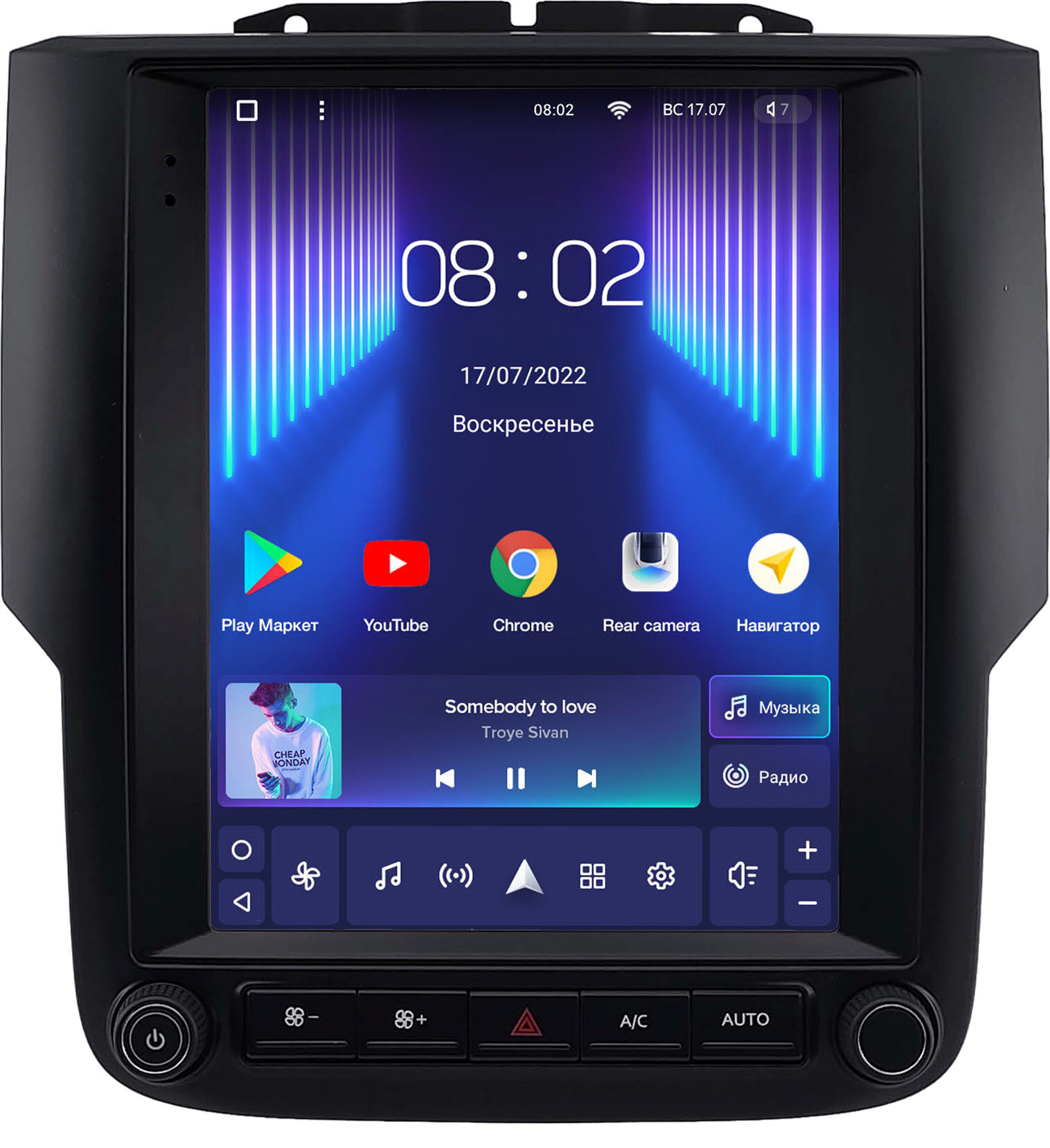 Штатная магнитола Dodge RAM 4 (DS/DJ) 2013-2023 (авто с монитором) Teyes TPRO 2 DS (Tesla) 9.7" 3/32 RM-1312-242 Android 10 (4G-SIM, DSP, QLed)