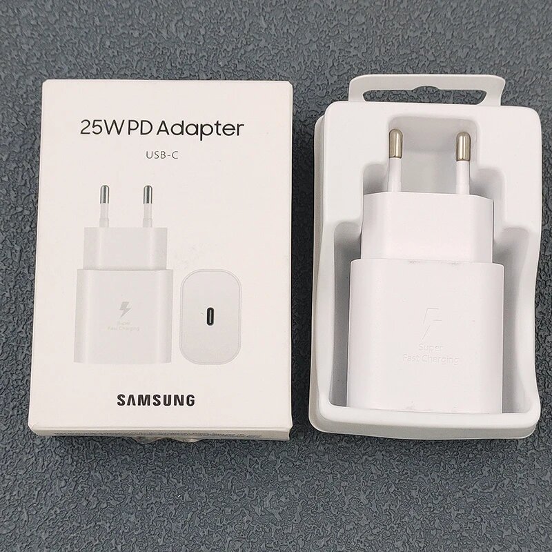 Супер быстрая зарядка Samsung EP-TA800 25 Вт для Galaxy Z Fold Flip 3 4 5 S24 S23 White EU Charger