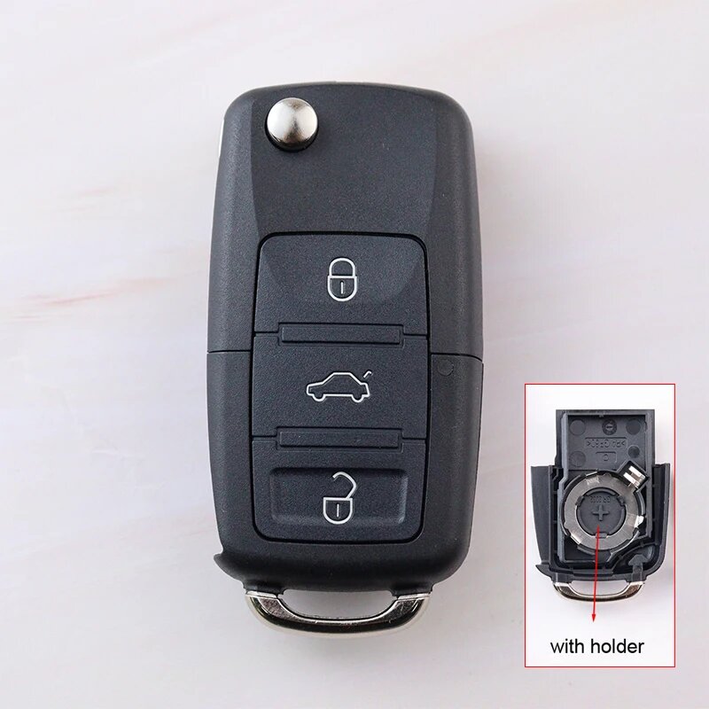 Брелок для ключей VW/Volkswagen, черный, с держателем