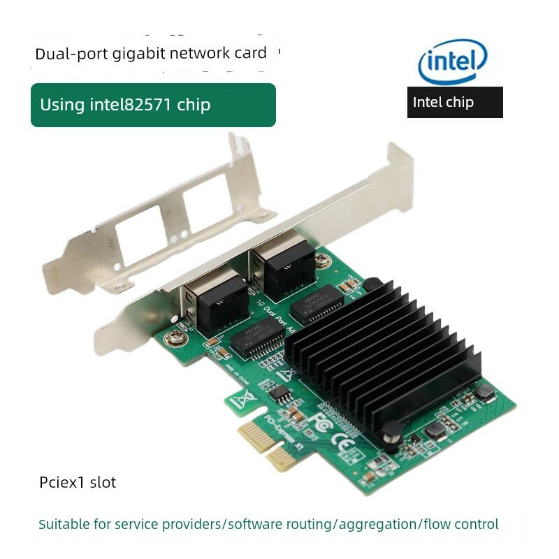 Сетевая карта i82571 PCI Двухканальный Гигабитный Ethernet для настольных ПК