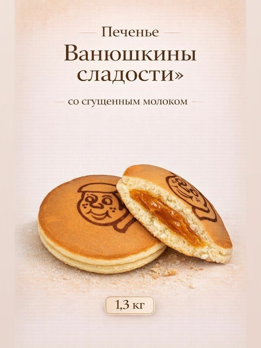 Печенье "Ванюшкины сладости" со сгущеным молоком 1.3 кг