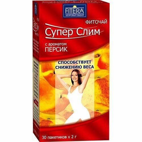 Чай FITERA 30 фильтр-пакетов по 2 г, со вкусом персика