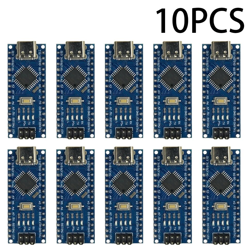 10шт Nano V3.0 Blue Type-C Welding ATmega328P