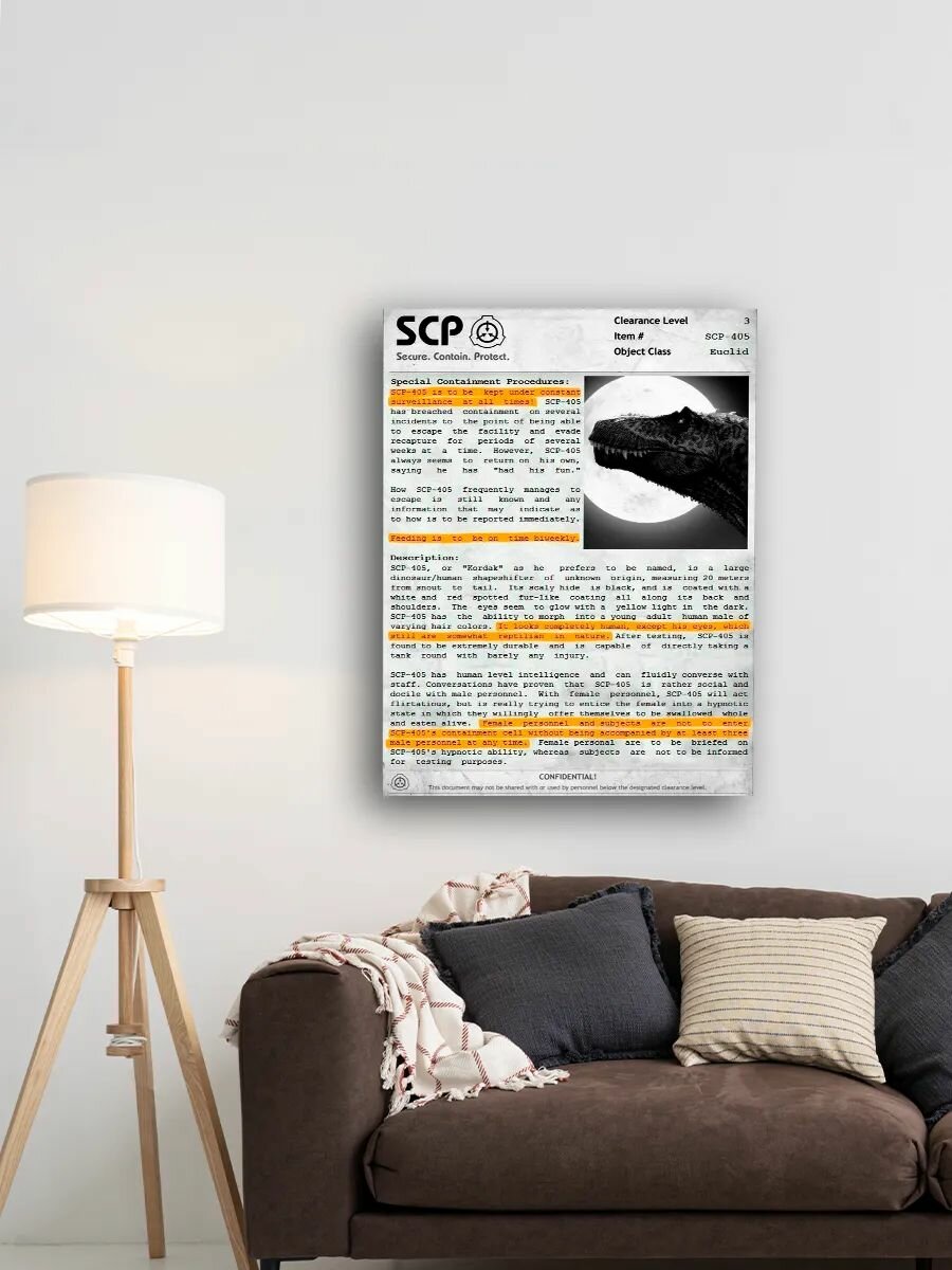 Постер на стену SCP Foundation, плакат 1шт, А3 размер. — фото 1