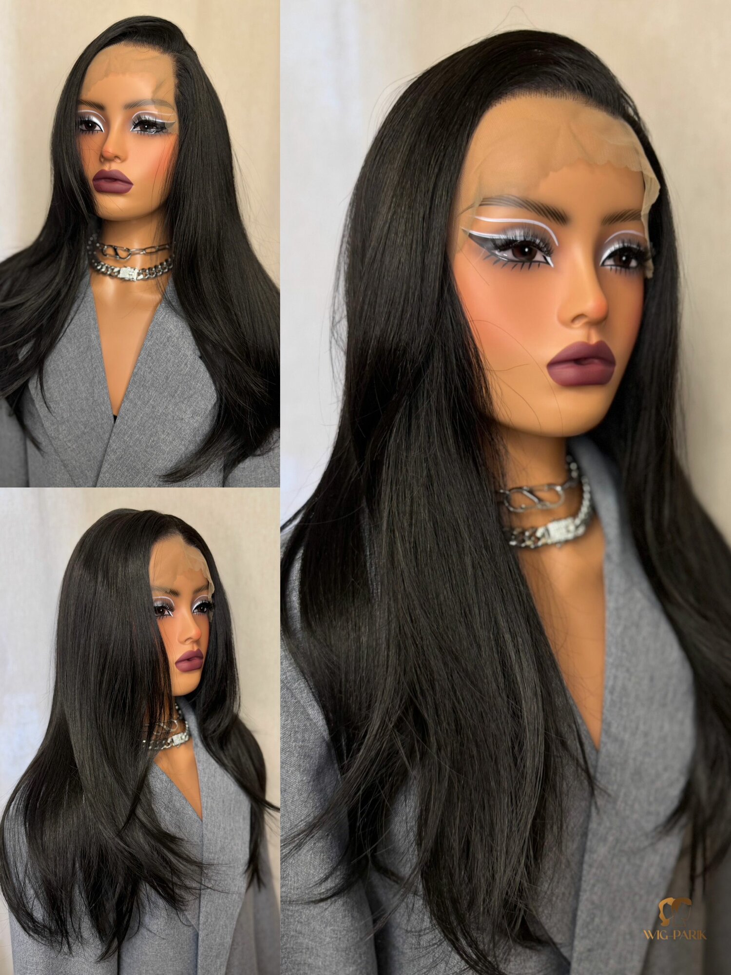 Реалистичный парик на сетке длинный