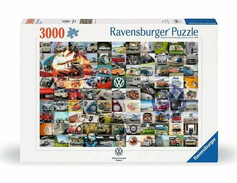 Пазл Ravensburger 99 моментов с фургоном VW, 3000 деталей, 80х121 см