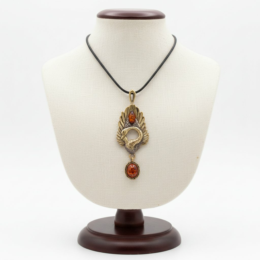 Колье, янтарь