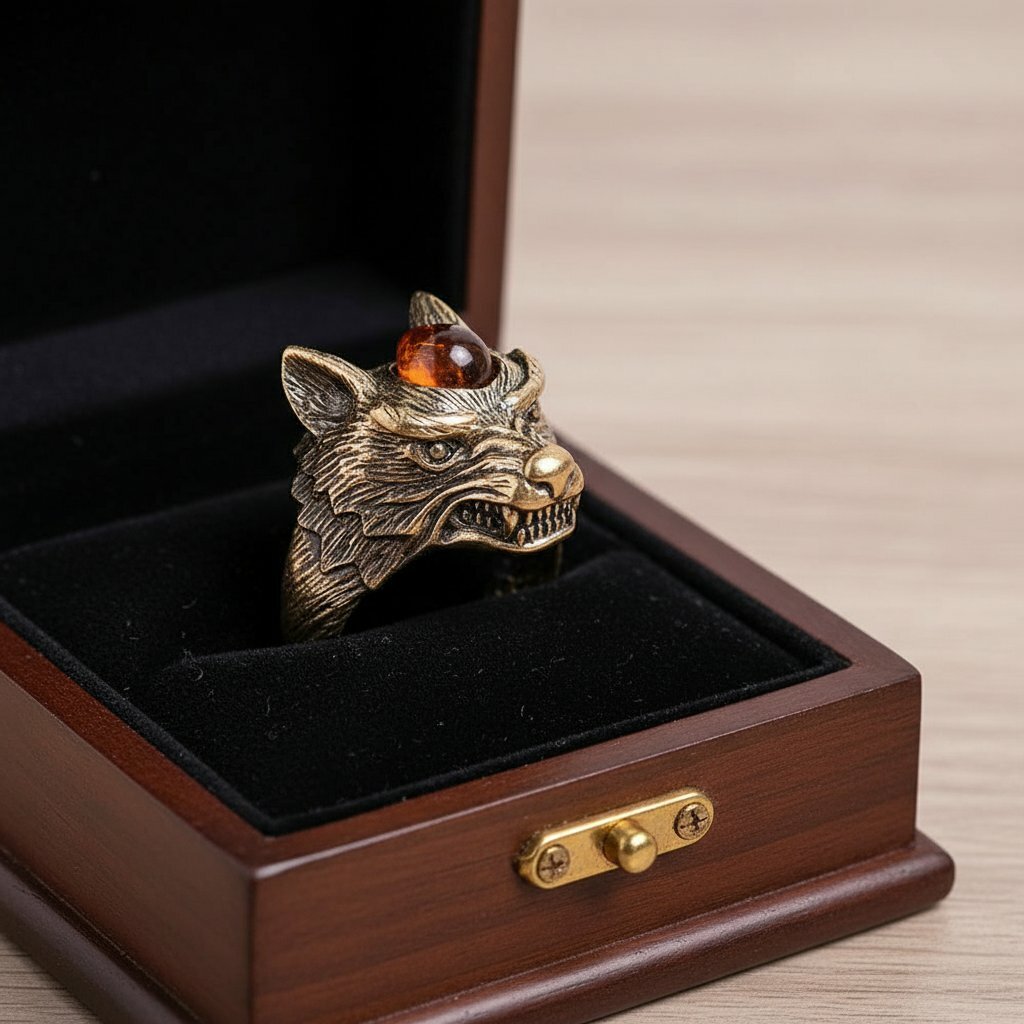 Кольцо, янтарь