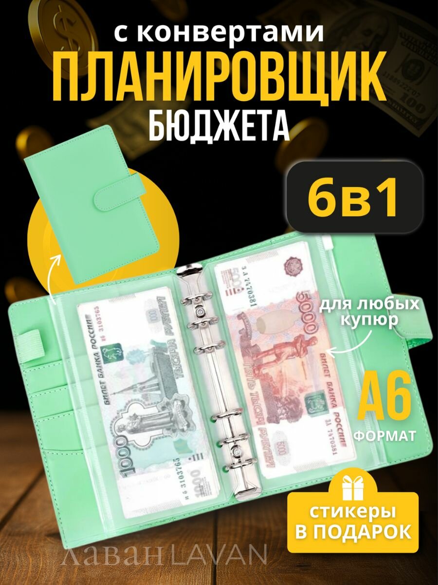 Планировщик бюджета с конвертами для денег / Финансовый ежедневник