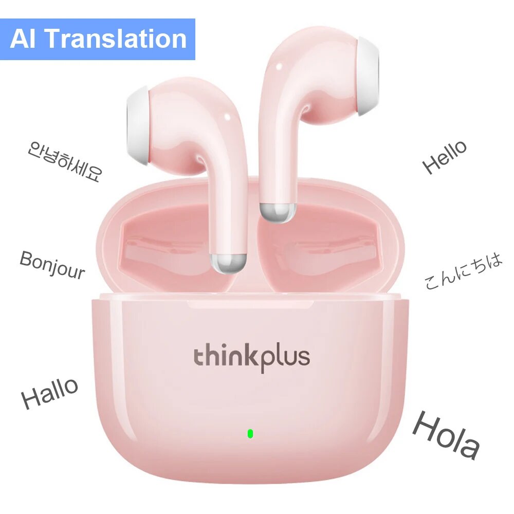 Lenovo ThinkPlus LP40pro AI Translation Беспроводные наушники Pink With AI