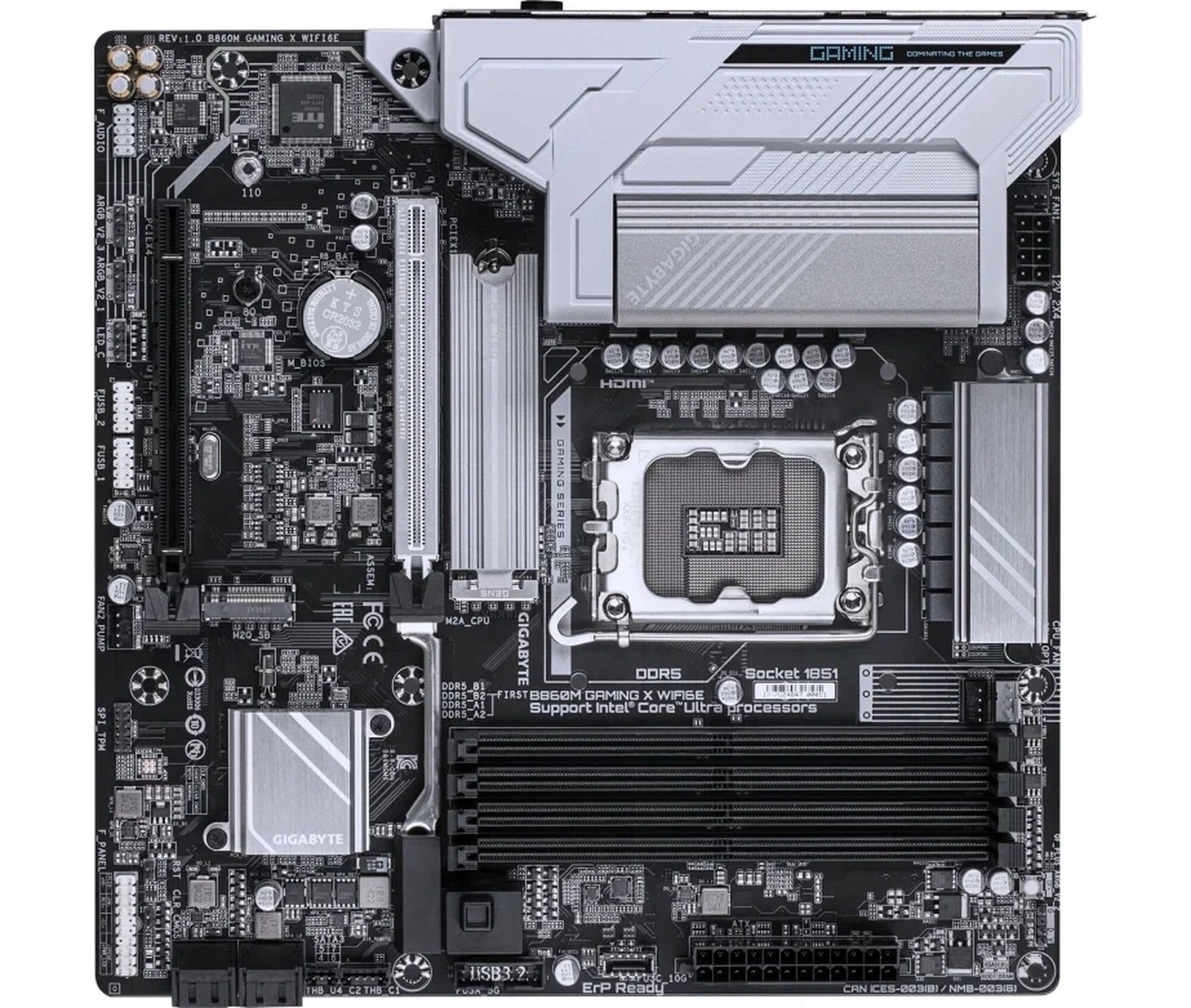 Материнская плата Gigabyte B860M GAMING X WIFI6E, Soc-1851, Intel B860, mATX