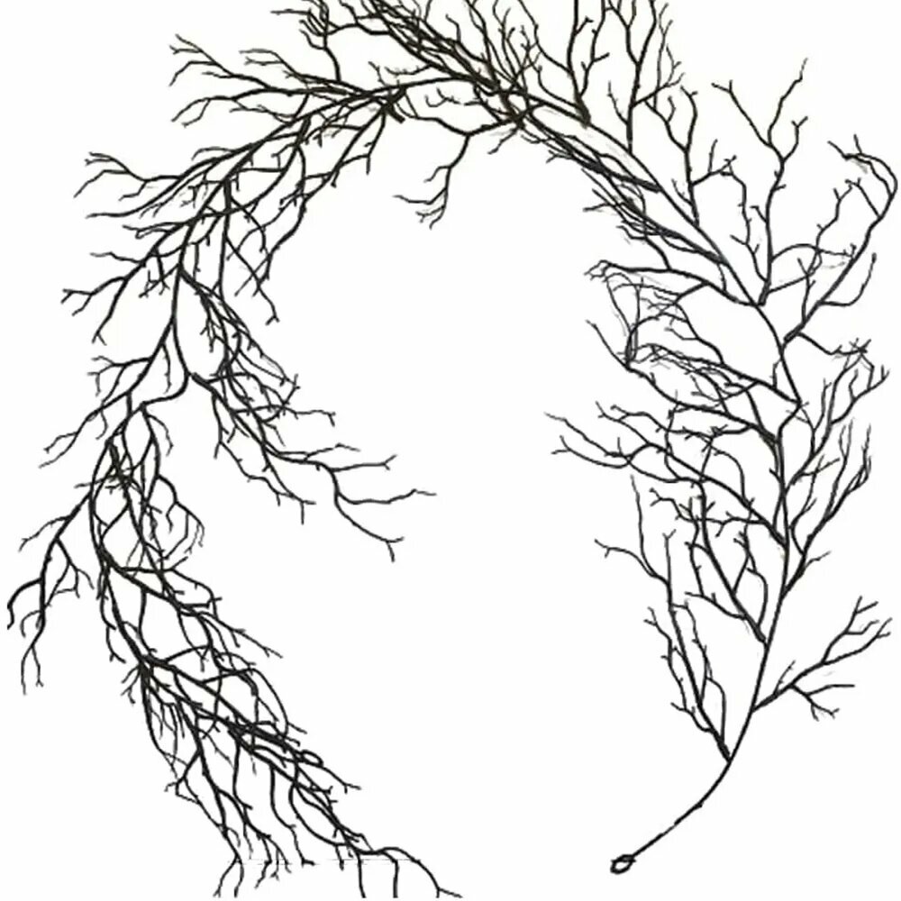 Искусственные черные ветви для декора Хэллоуин 2 шт