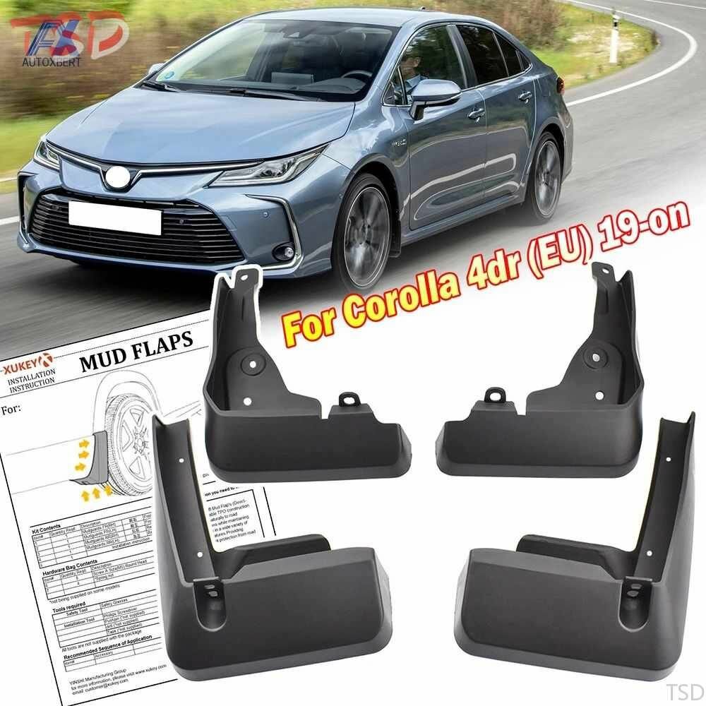 Брызговики Toyota Corolla E210 передние и задние комплект 4 шт для седан 2019-on европейская версия OEM шасси