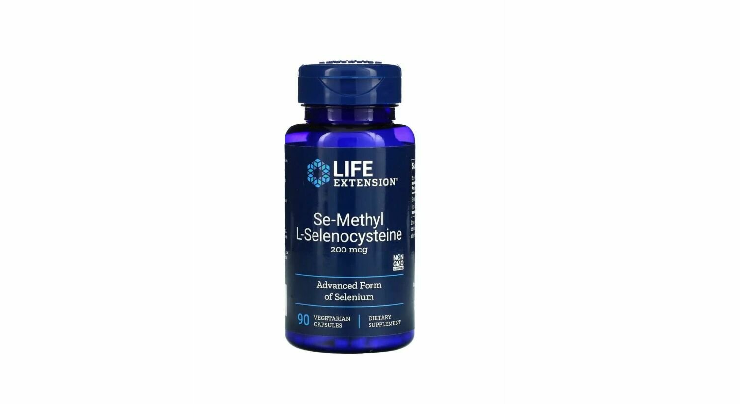 Life Extension, Se-Methyl L-Selenocysteine, Семиметил L-селеноцистеин (Селен) 200 мкг, 90 вегетарианских капсул