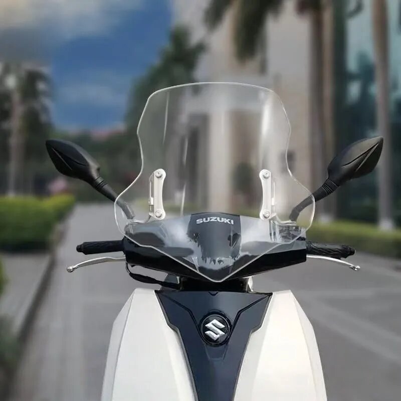 Прозрачное ветровое стекло для мотоцикла Suzuki, акрил, 5 мм, 43x33x40 см