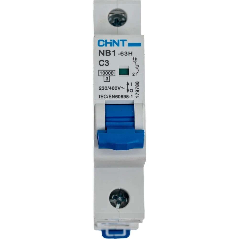 Автоматический выключатель CHINT NB1-63H 1P 3А 10кА х-ка C (R) 179788