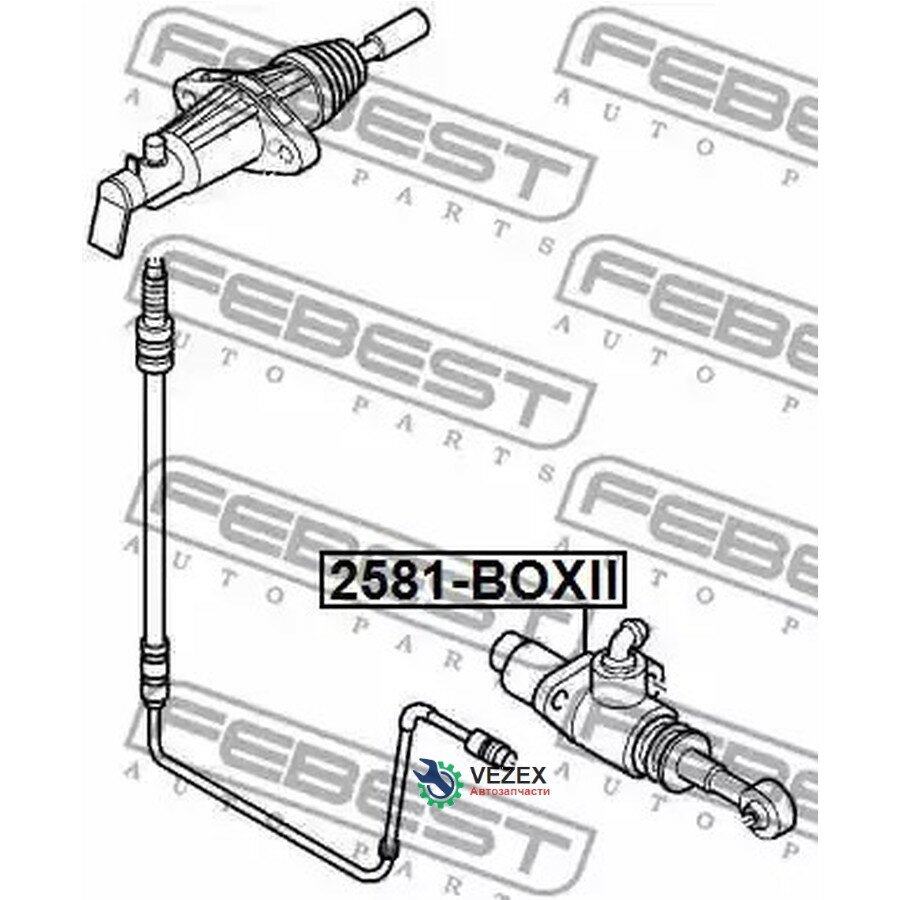 FEBEST 2581-BOXII цилиндр сцепления главный подходит для PEUGEOT BOXER II 2002-2006 2581-BOXII