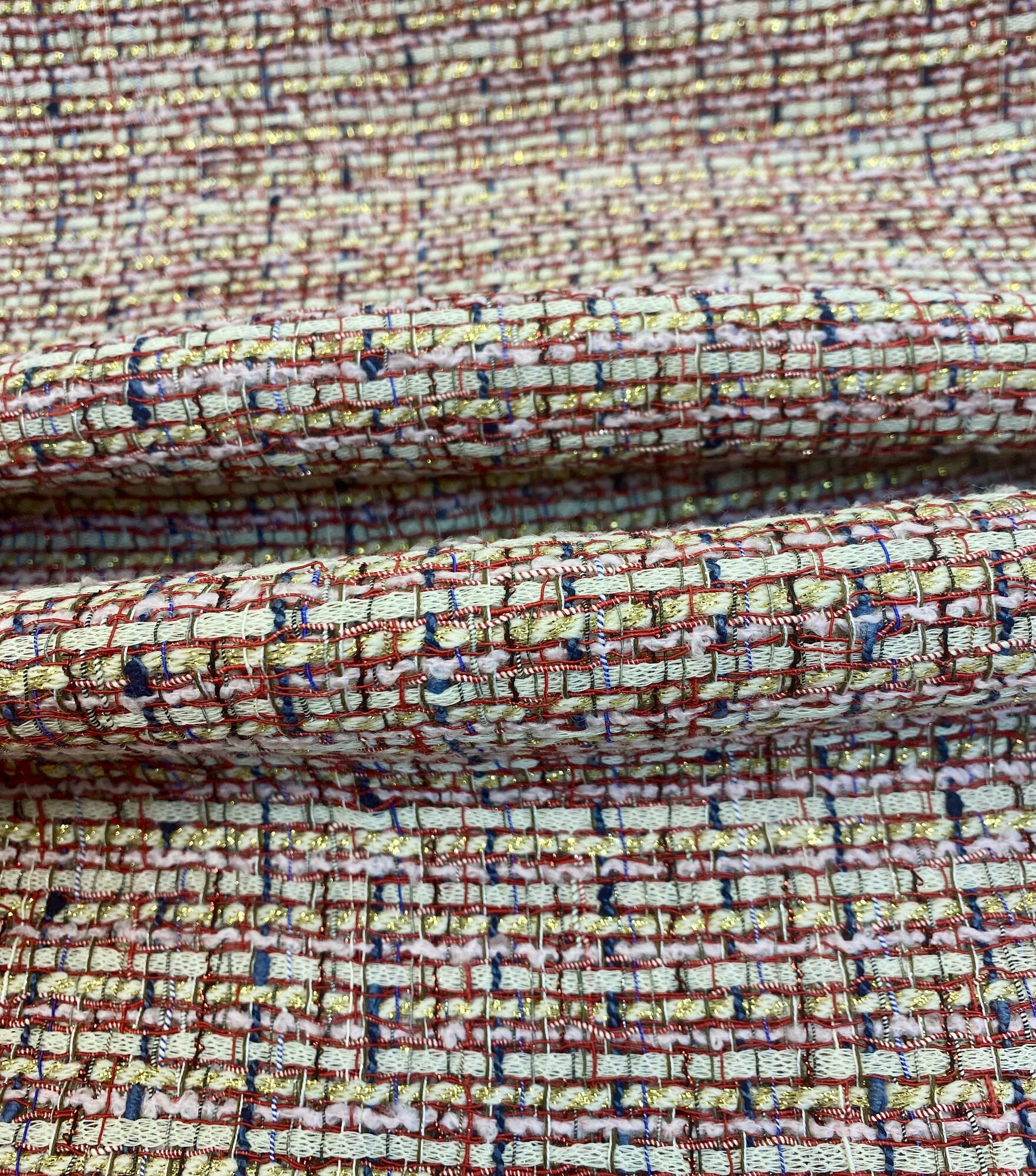 Ткань костюмная тип Chanel (Италия) хлопок/шерсть/вискоза ш-150 см цена за 1м