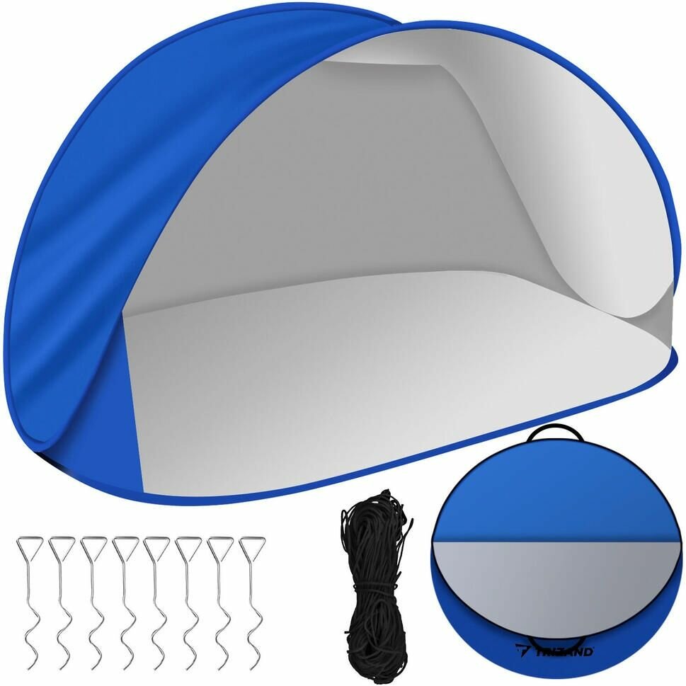 Decathlon Пляжная палатка, самораскладывающаяся TRIZAND XL 220 x 120 x 100 см, голубая