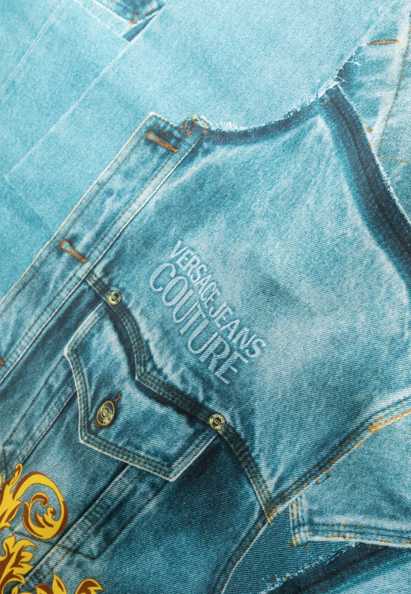 Платок Versace Jeans Couture для женщин, синий — фото 1