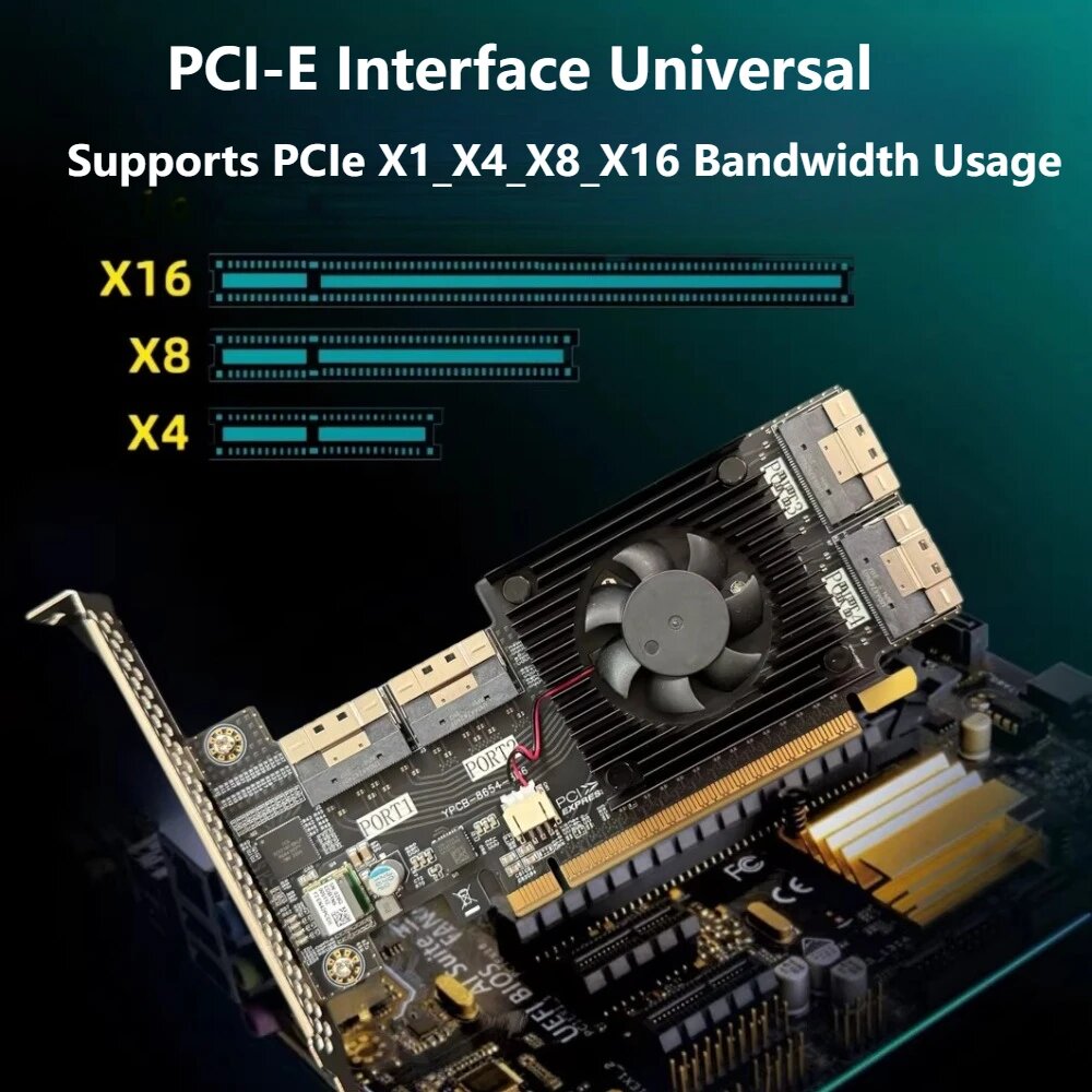 SPEEDIER SFF-8654 PCI-E Райзер 4x 8i — фото 1