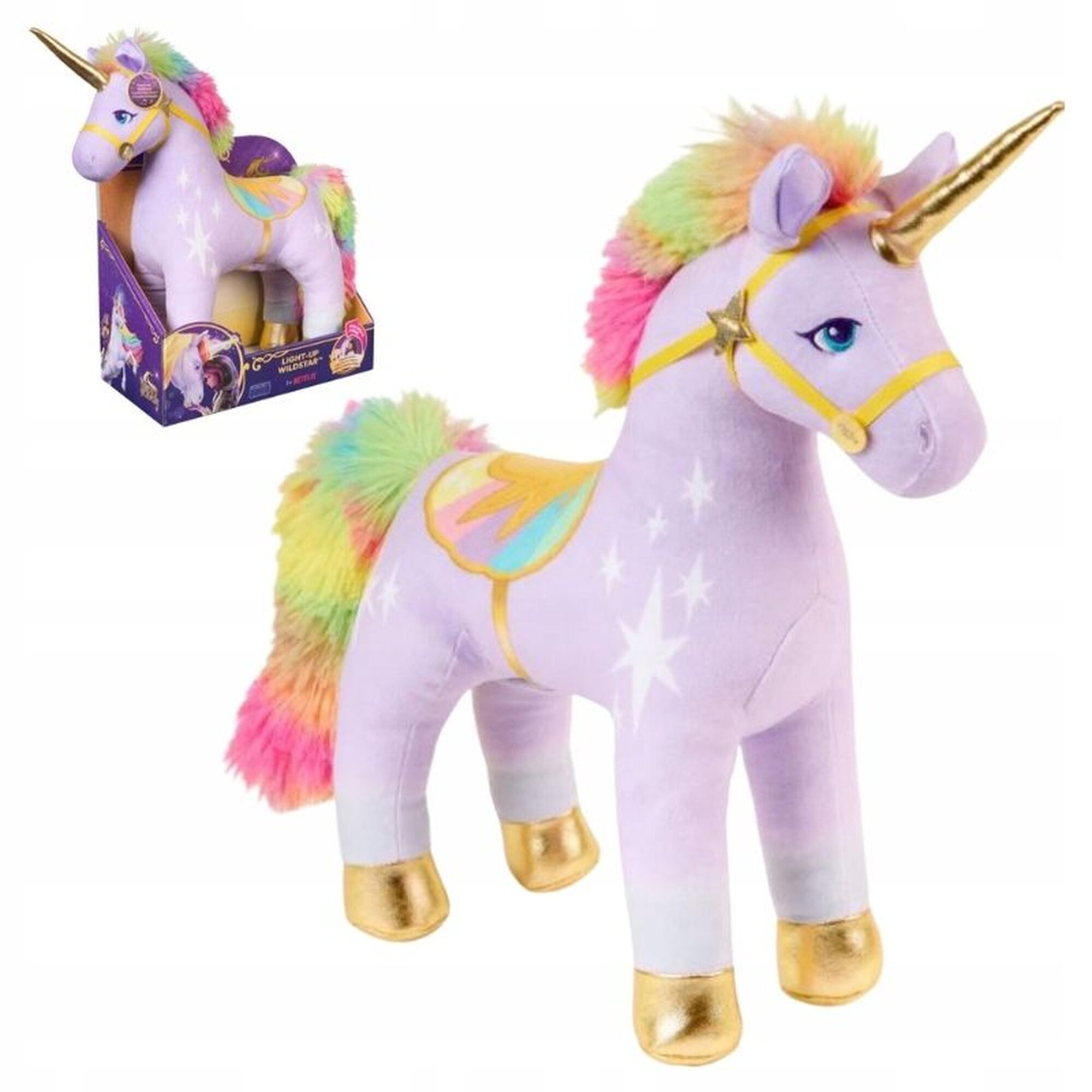 Мягкая игрушка Unicorn Academy - Плюшевый Талисман Единорог Wildstar Уайлдстар со светом - Академия единорогов 6072933
