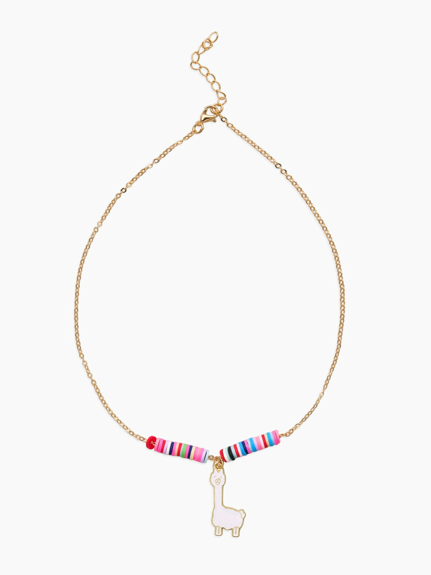 Бусы с кулоном детские "Выбражулька. Альпака", бисер, 41 см, белые в золоте