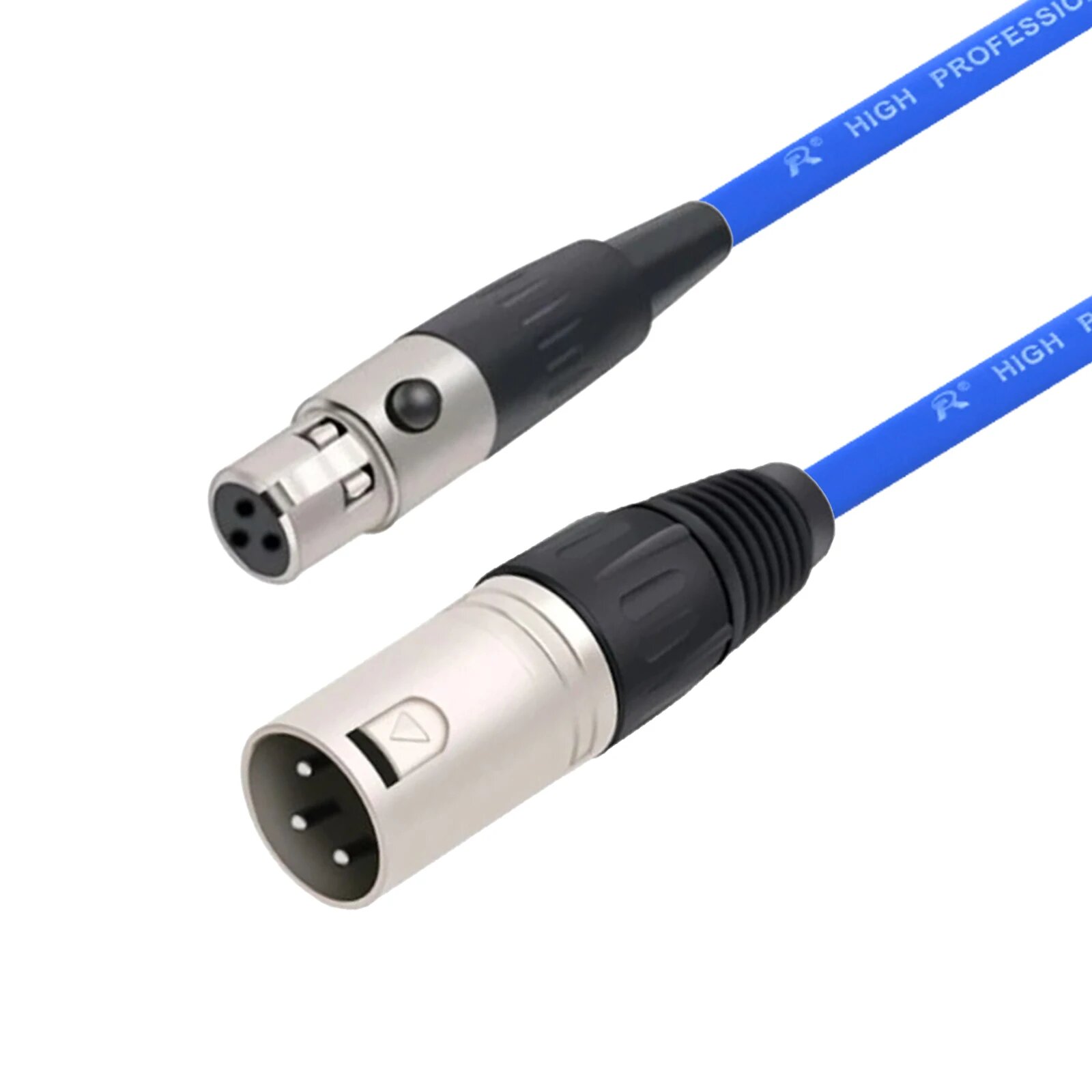 XLR 3-pin - mini XLR 3-pin, 0.3m, синий
