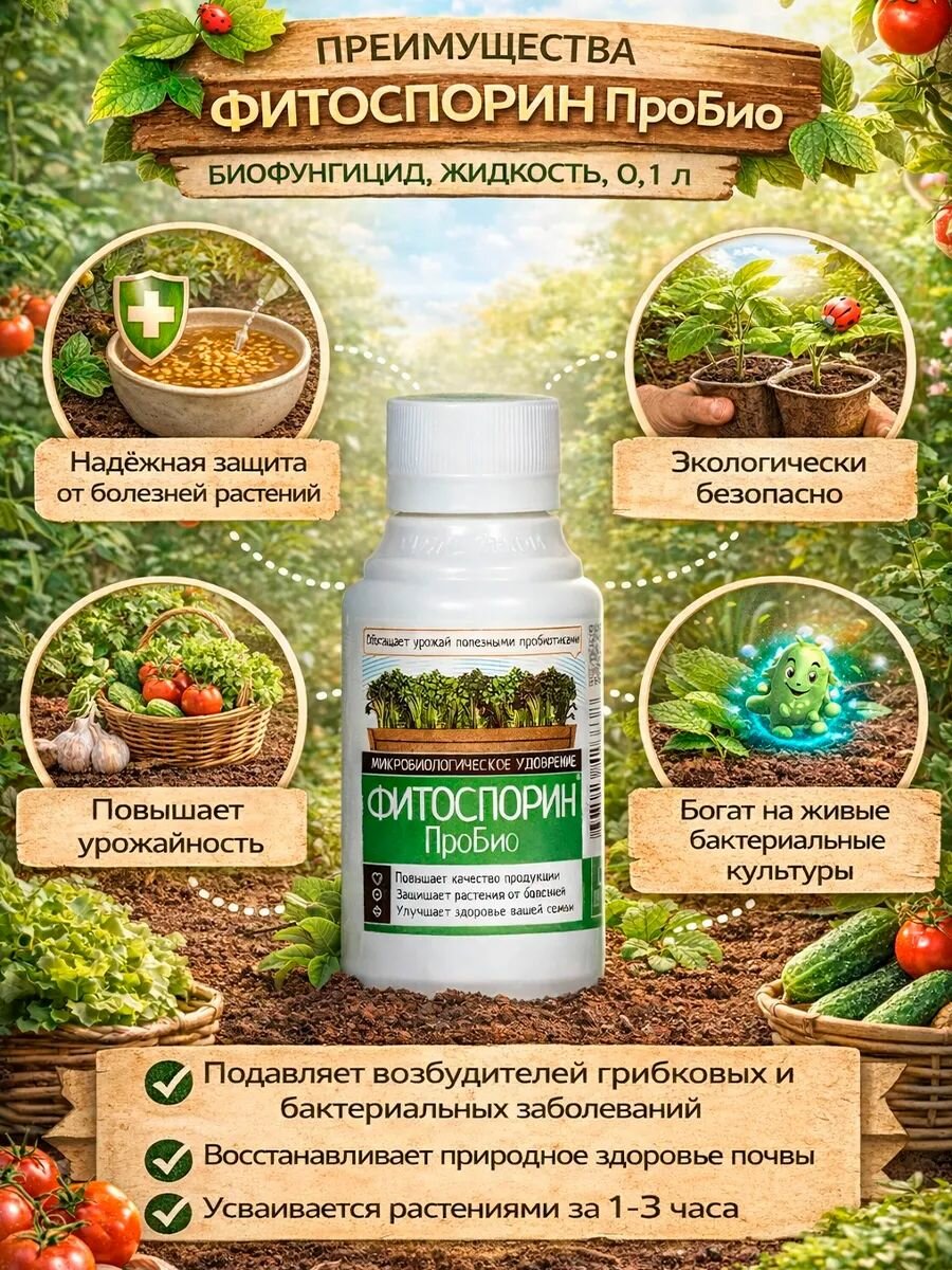 Удобрение Фитоспорин ПроБио жидкость, 0,1л