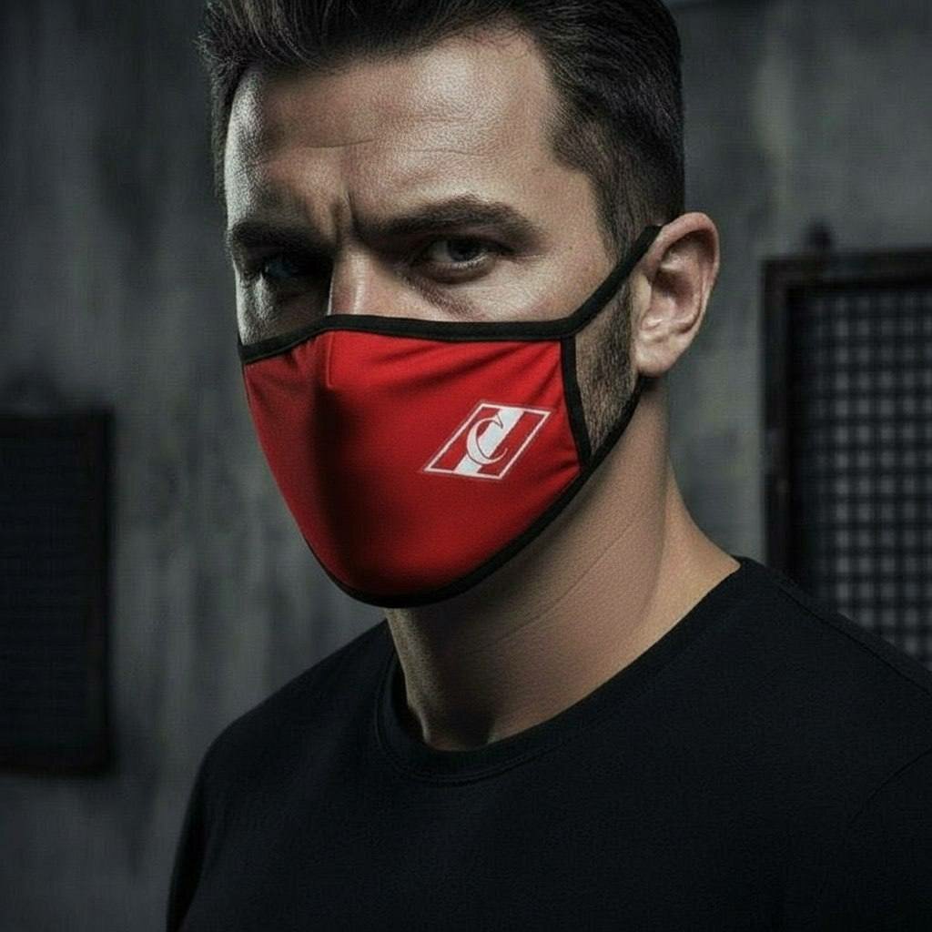 Spartak FC, Атрибутика для болельщиков Спартака, фксм, FCSM, Маска защитная Спартак Ромб