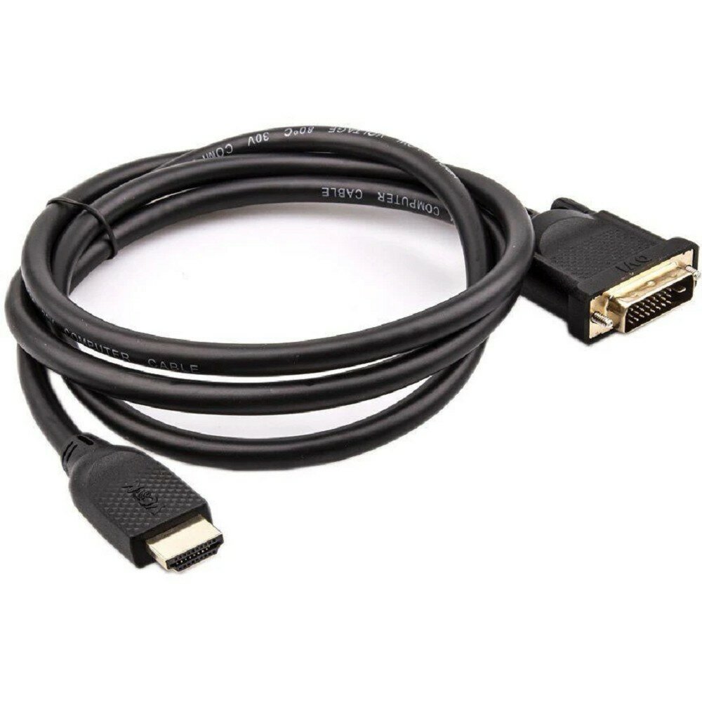 Vcom кабели CG484G-1.5M Кабель HDMI AM DVI 24+1 M, 1.5м, CU, 1080P@60Hz, 4895182204850