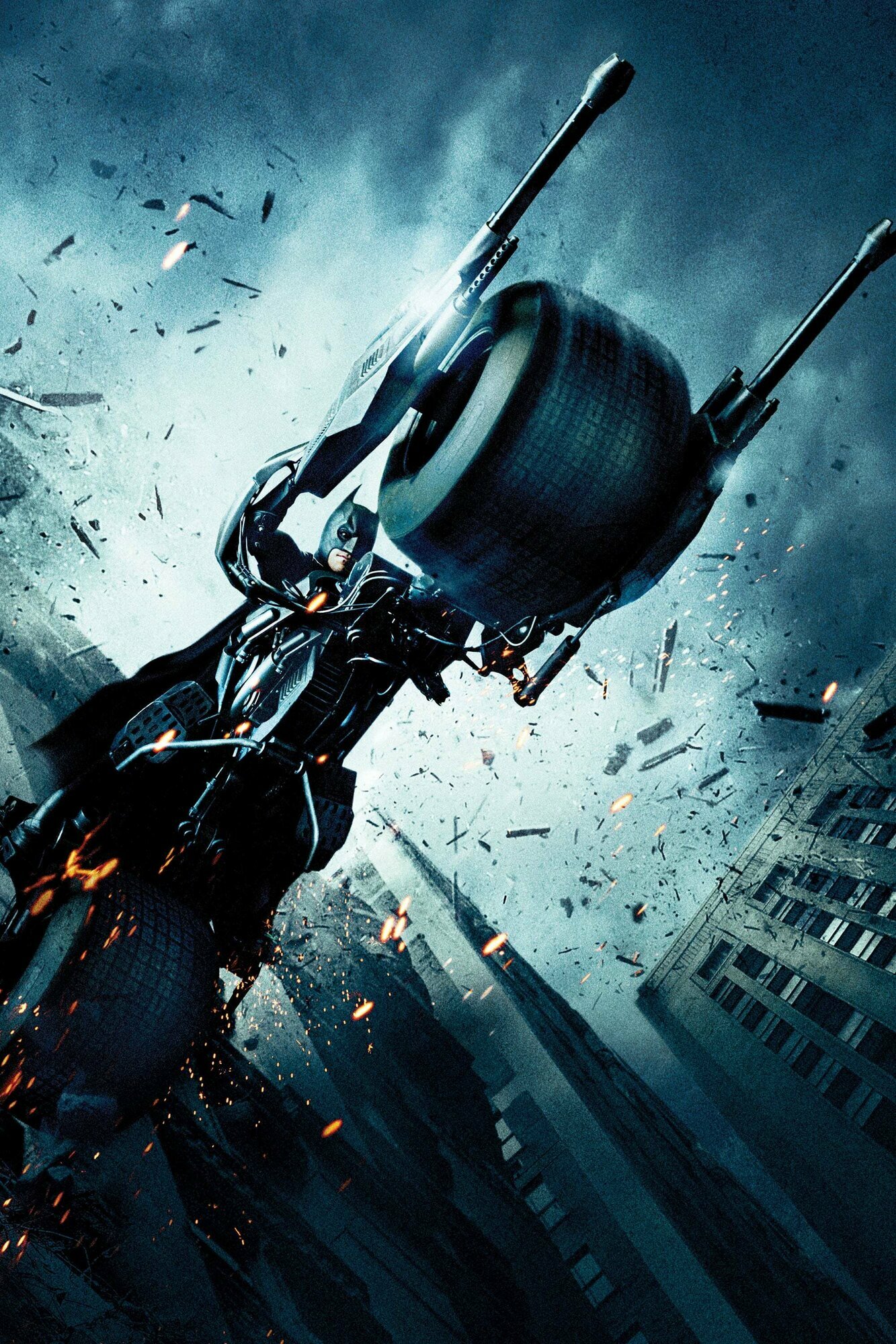 Постер для интерьера на стену (60х90 см). Бэтмен (Batman) на бэтподе