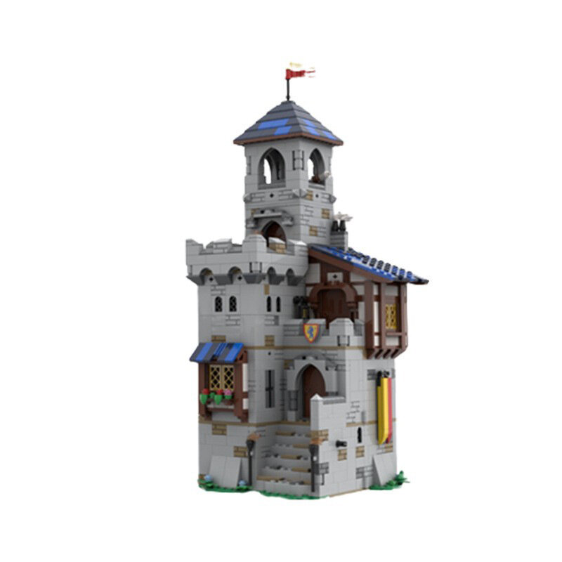 MOC-162144 Лев Кирпичный Замок Крепость DIY Собранный Строительный Блок Модель Игрушки Настольный Орнамент