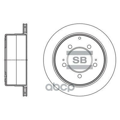 Тормозной диск Sangsin brake SD4099 Toyota Land Cruiser для тормозной системы