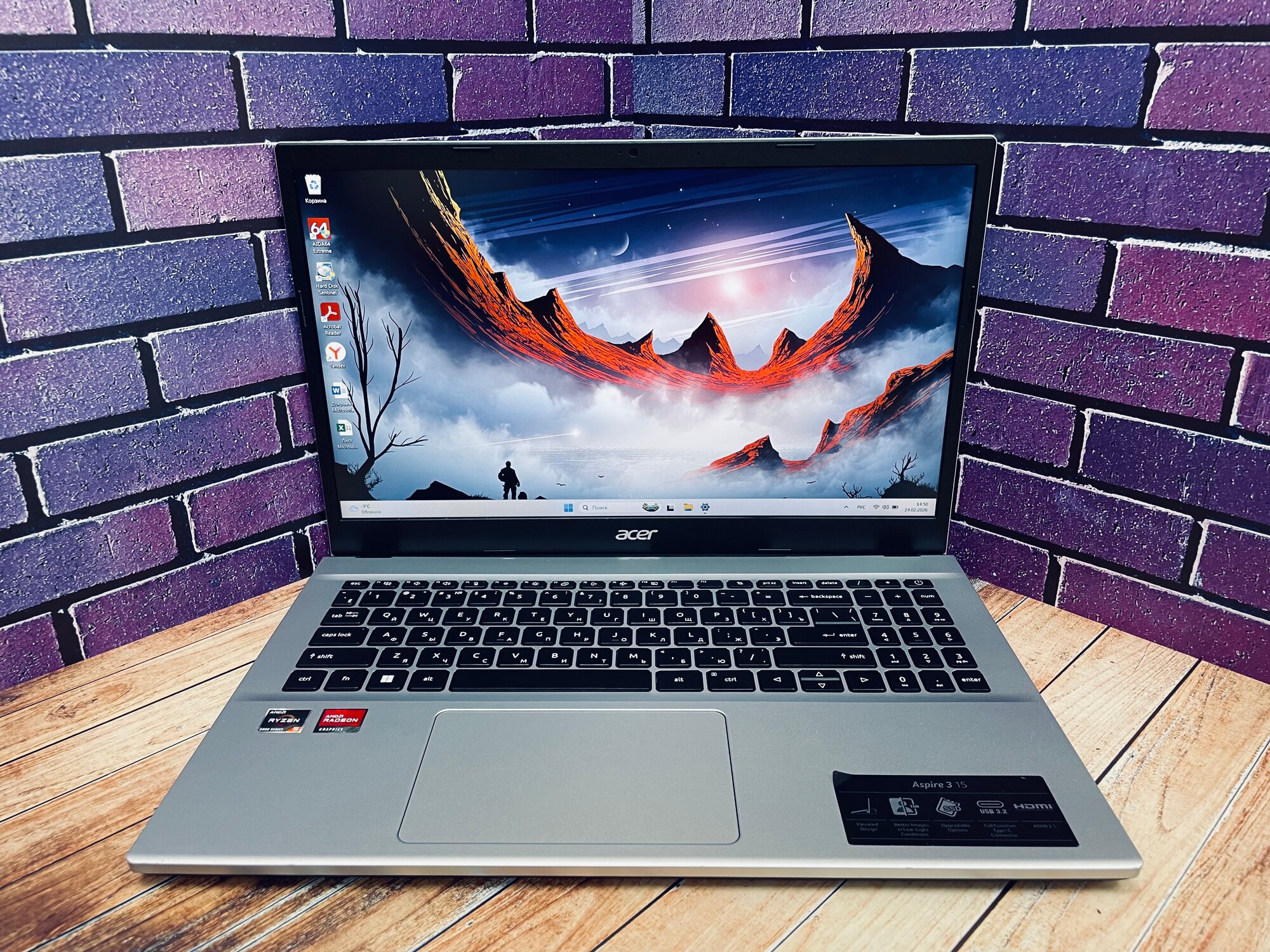 Ноутбук Acer Aspire 3 A315-44P-R7K7 15.6"/1920x1080/IPS/AMD Ryzen 5 5500U/Radeon Graphics/16Gb RAM/SSD 512Gb/Windows 11