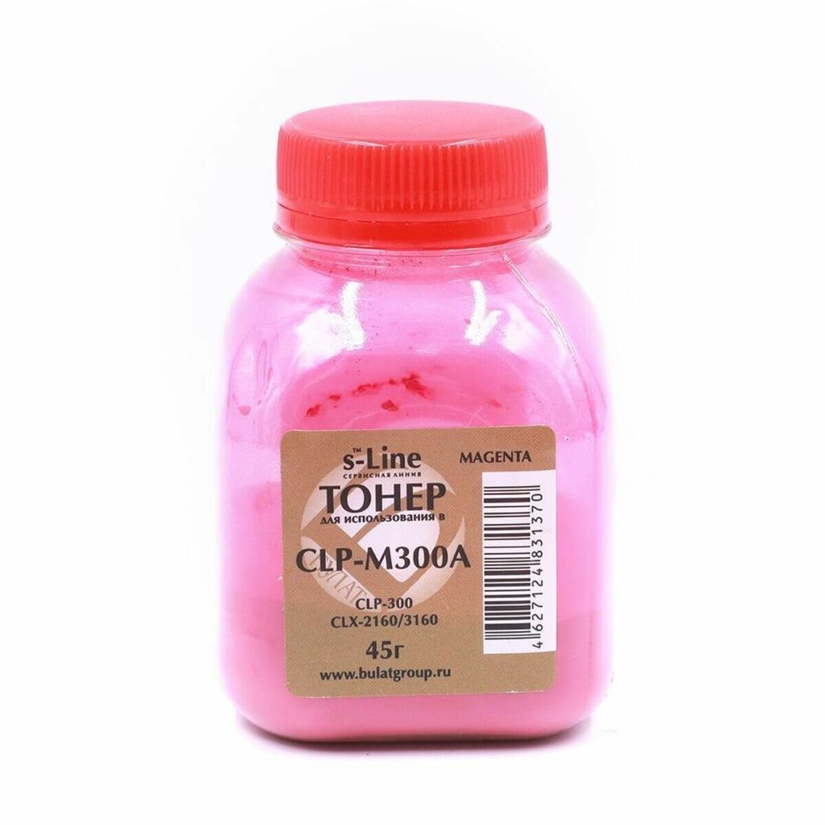 Тонер булат s-Line CLP-M300A для Samsung CLP-300 (Пурпурный, банка 45 г)