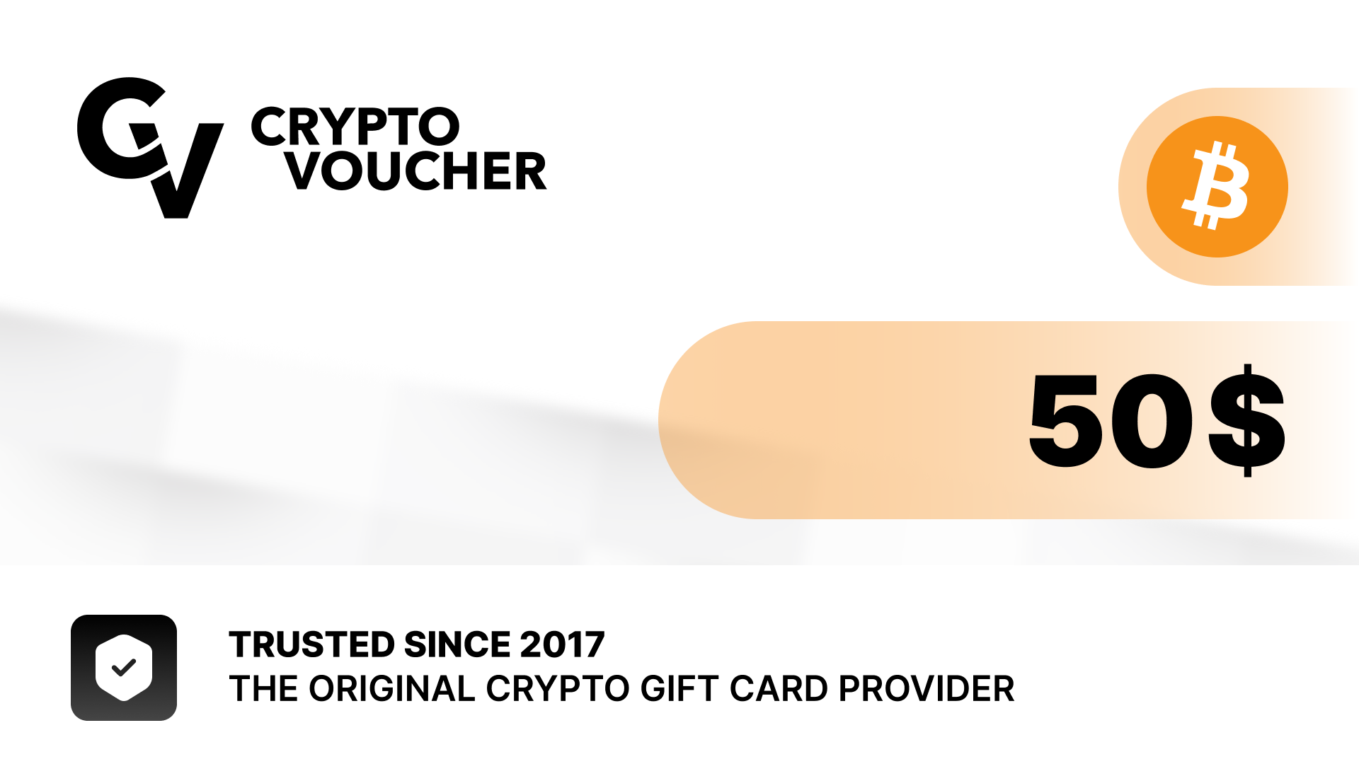Crypto Voucher (BTC) USD 50 Подарочная карта • регион Весь мир