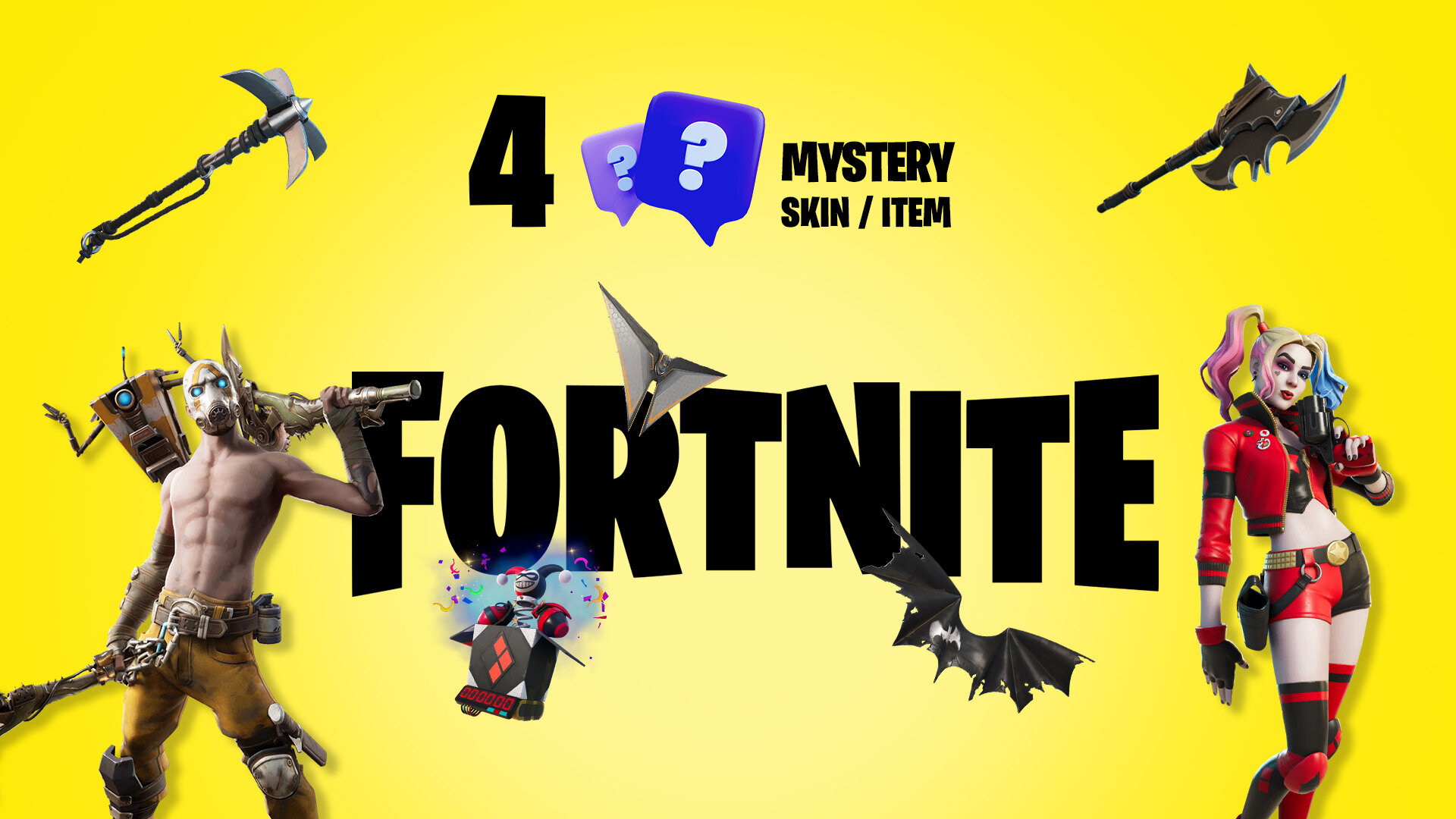 4 Mystery Fortnite Skins / Items PC Epic Games Ключ | купить цифровой ключ для активации в России