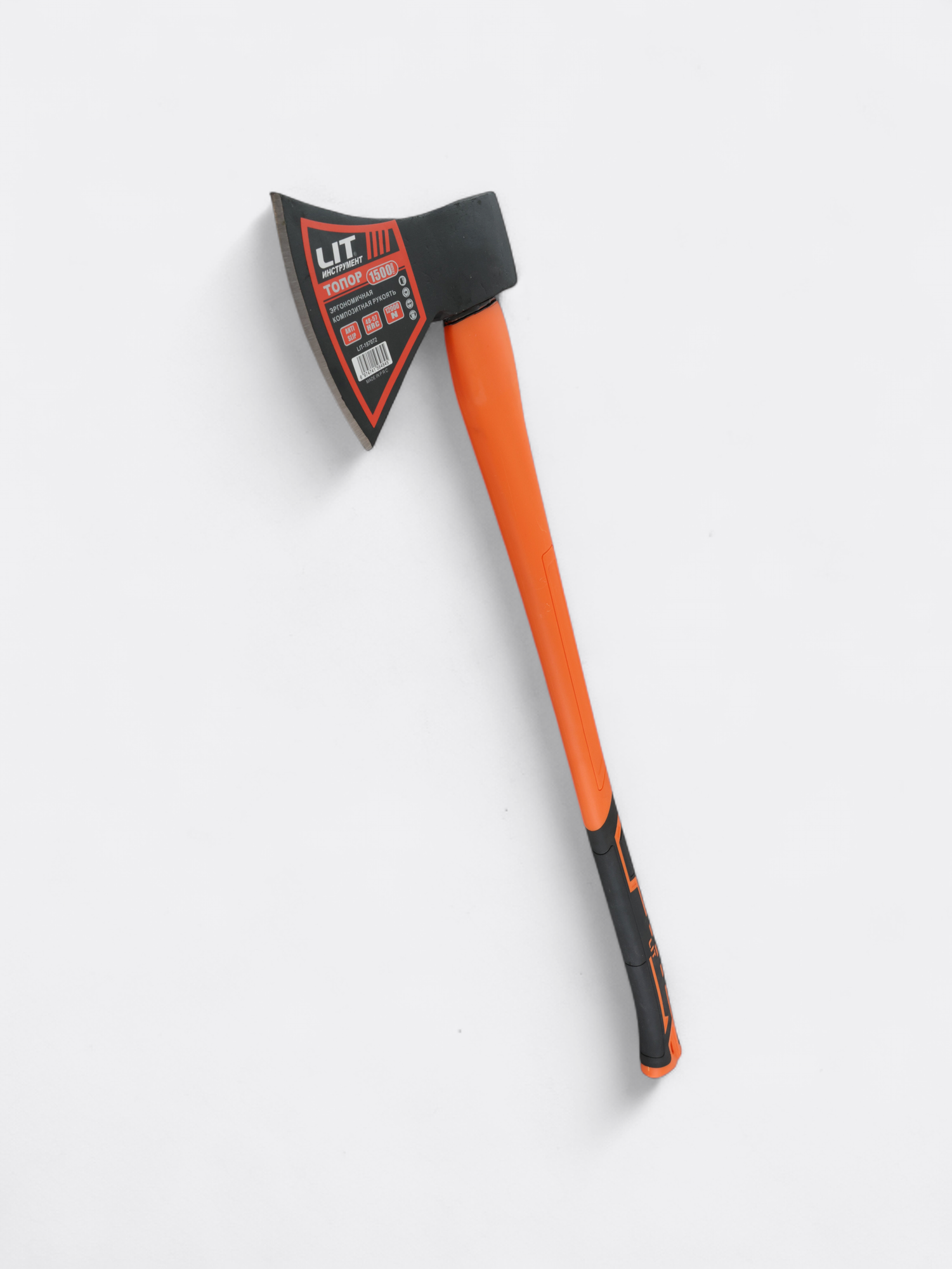 Топор кованый 1500г с пластиковой ручкой 740мм LIT