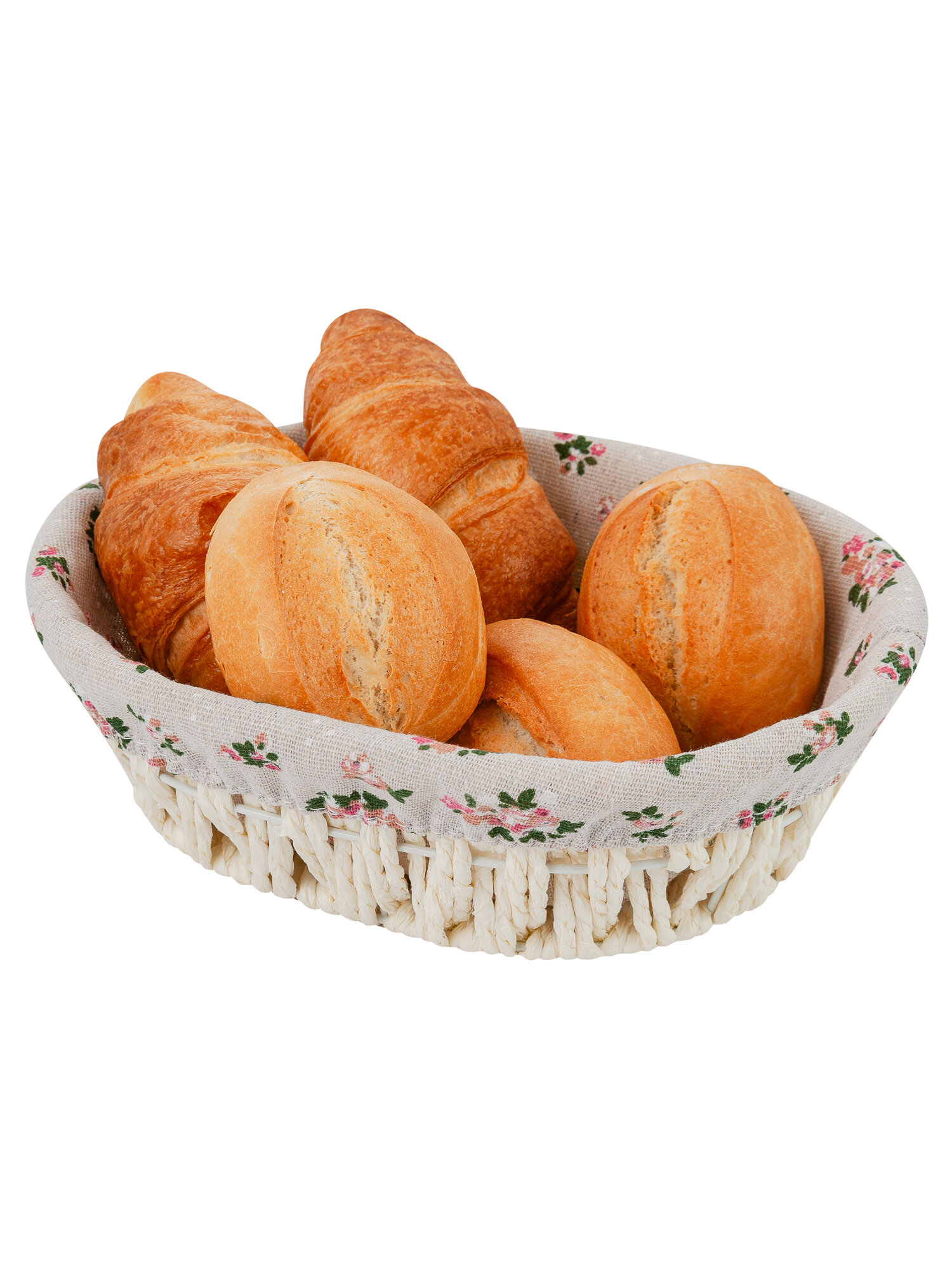 Овальная корзинка плетеная для хлеба, фруктов и сладостей / Хлебная корзинка, 23х18х7 см / Хлебница плетёная