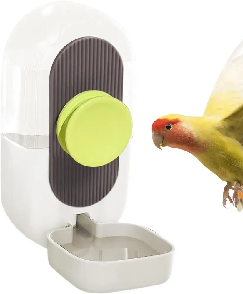 Автоматическая Кормушка и Поилка для Птиц, 800 мл, для Попугаев, Волнистых Попугайчиков и Неразлучников, с Автоподачей Корма и Воды, Простое Крепление к Клетке