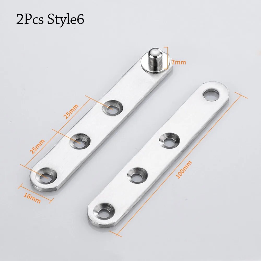 2 шт. Дверные петли Style6, нержавеющая сталь