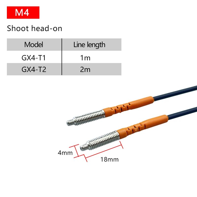 Оптоволоконный датчик M4 2M, GX4-T