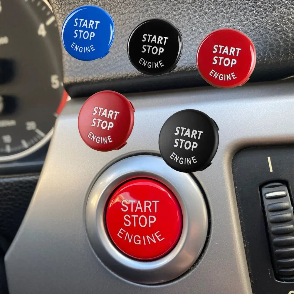 Аксессуары для автомобиля, подходит для BMW E87 E60 E83 E84 E89 E90 E91 E92 E93, кнопка запуска двигателя автомобиля, замена крышки, стоп-выключатель — фото 1